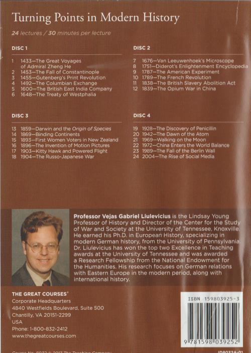 The Great Courses: Turning Points In Modern History 4-Disc Set ...
