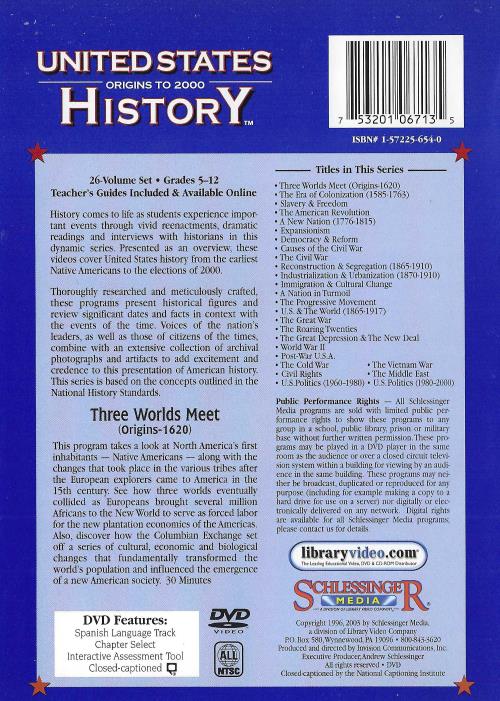 United States History: Origins To 2000: Three Worlds Meet Origins-1620 ...