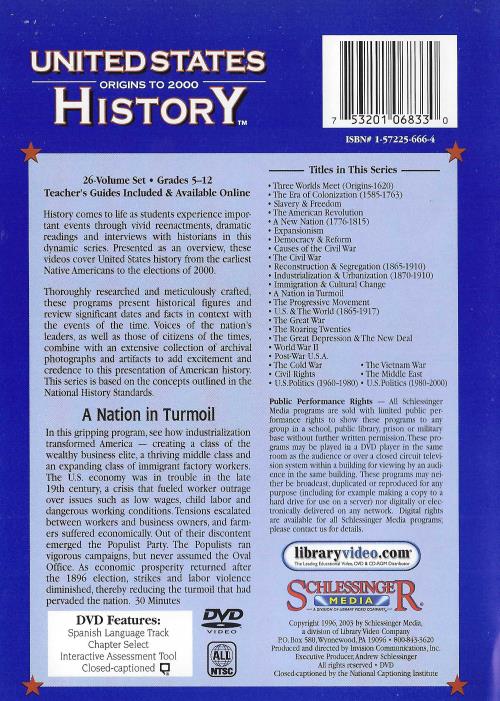 United States History: Origins To 2000: A Nation In Turmoil Vol. 13 ...