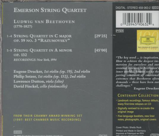 Emerson String Quartet: Beethoven: String Quartets – NeverDieMedia