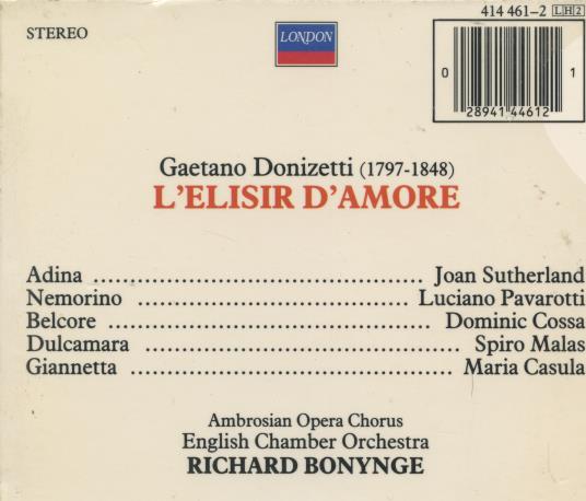 L'Elisir D'Amore 2-Disc Set – NeverDieMedia