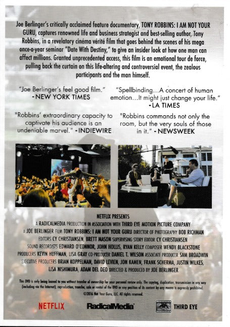 Tony Robbins: I Am Not Your Guru FYC – NeverDieMedia