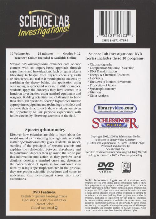 Science Lab Investigations! Spectrophotometry – NeverDieMedia