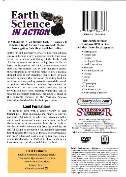 Earth Science In Action: Land Formations w/ Teacher's Guide – NeverDieMedia