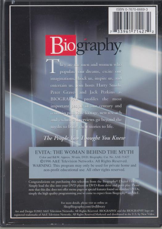 Biography: Evita: The Woman Behind The Myth – NeverDieMedia
