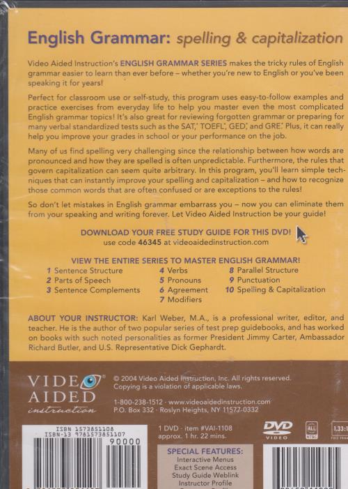 English Grammar: Spelling & Capitalization – NeverDieMedia