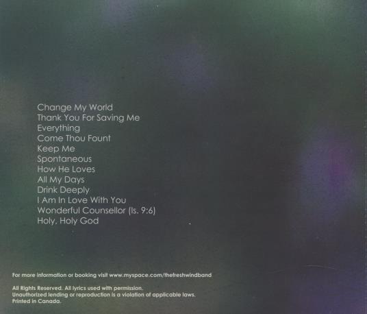 The Freshwind Band: Change My World – NeverDieMedia