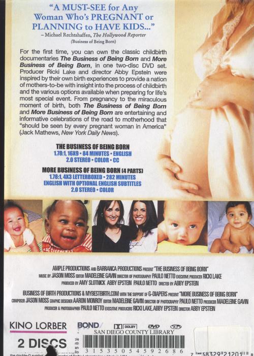 The Business Of Being Born & More Business Of Being Born 2-Disc Set ...