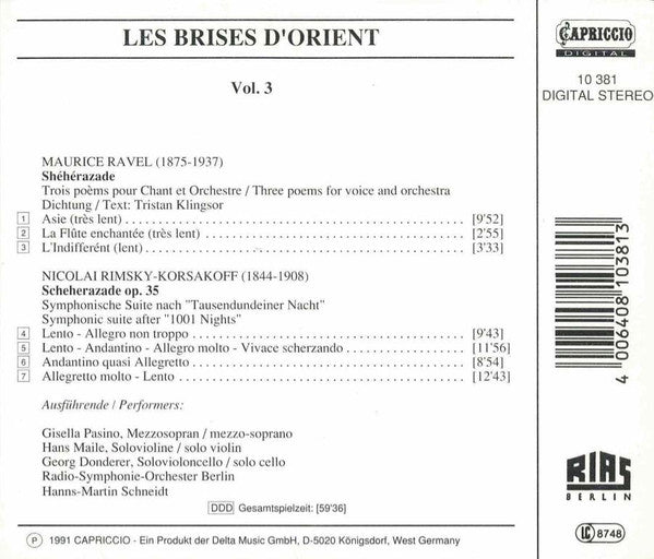 Les Brises D'Orient: Breezes From The Orient: Sheherazade Vol. 3 – NeverDieMedia