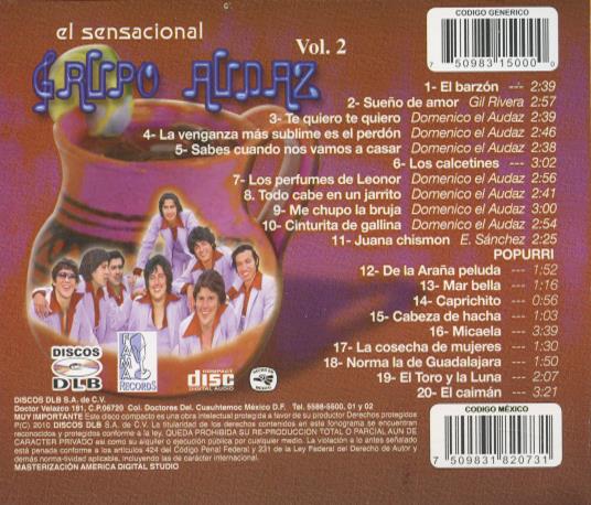 El Sensacional Grupo Audaz: 20 Exitos Originales Vol. 2 – NeverDieMedia