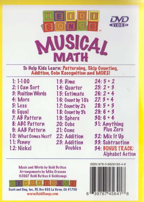 Heidi Songs: Musical Math – NeverDieMedia