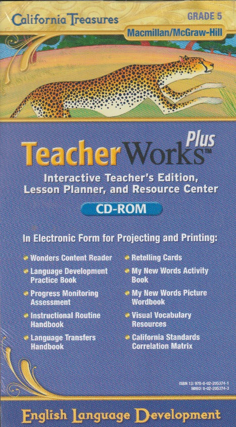 California Treasures: TeacherWorks Plus: English Language Development ...