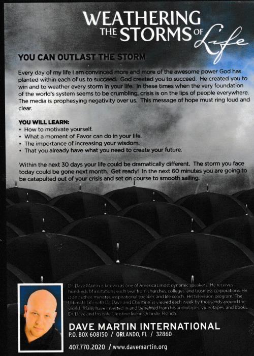 Weathering The Storms Of Life: 4 Keys To Overcoming Adversity By Dr. D ...