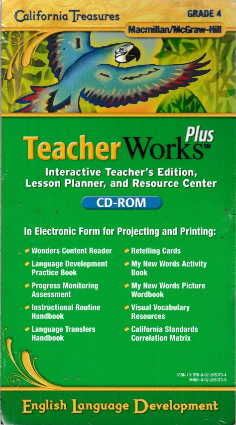 California Treasures: TeacherWorks Plus: English Language Development ...