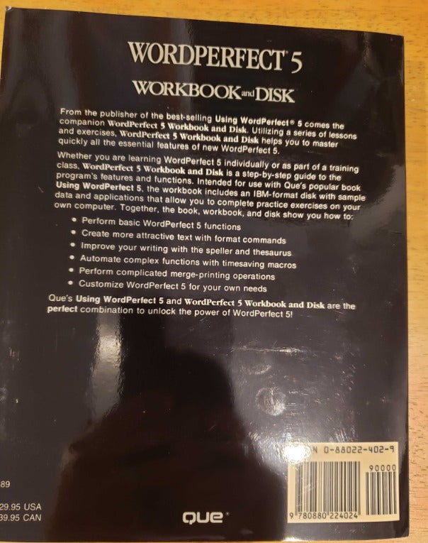 Wordperfect 5 Workbook And Disk – NeverDieMedia