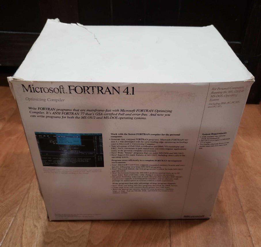 Microsoft Fortran 4.1 w/ Manual – NeverDieMedia