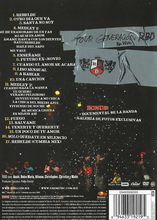 RBD: Tour Generation RBD En Vivo – NeverDieMedia