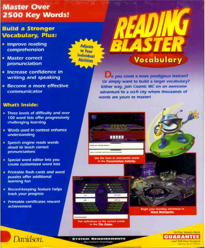 Reading Blaster: Vocabulary – NeverDieMedia