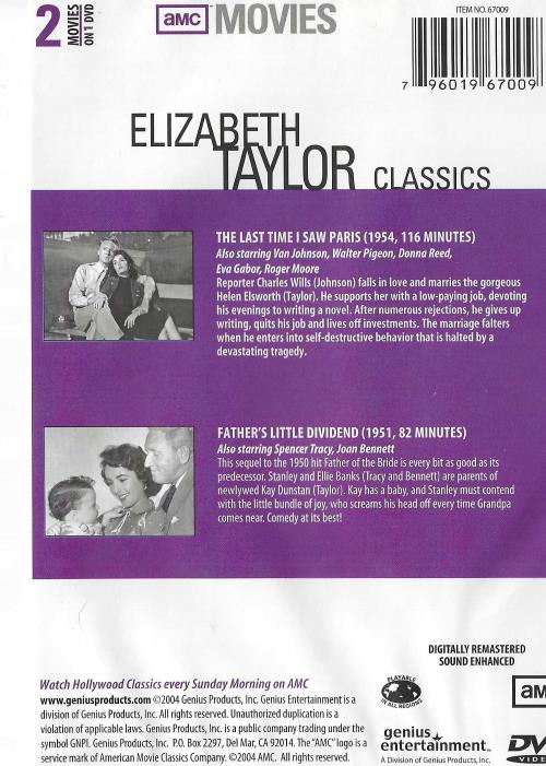 Elizabeth Taylor Classics: Last Time I Saw Paris & Father's Little Div ...