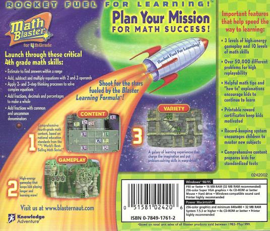 Math Blaster: For 4th Grade – NeverDieMedia