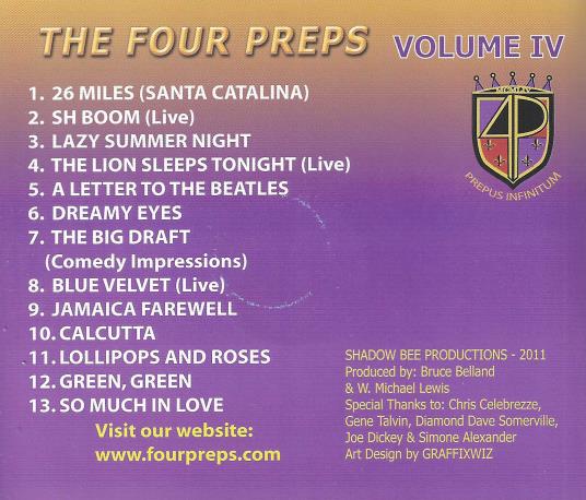 The Four Preps Volume 4 Signed – NeverDieMedia