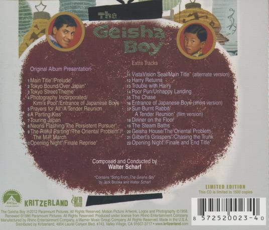 The Geisha Boy: Music From The Motion Picture Limited – NeverDieMedia