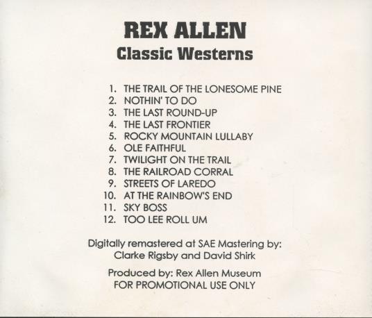 Rex Allen: Classic Westerns Promo – NeverDieMedia