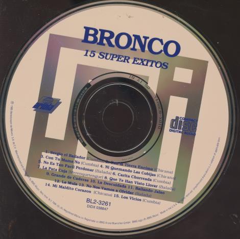 Bronco: 15 Super Exitos w/ No Artwork – NeverDieMedia