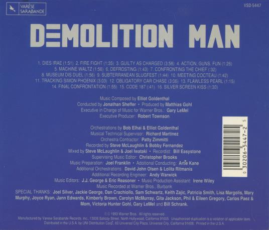 Demolition Man: The Original Orchestral Score – NeverDieMedia