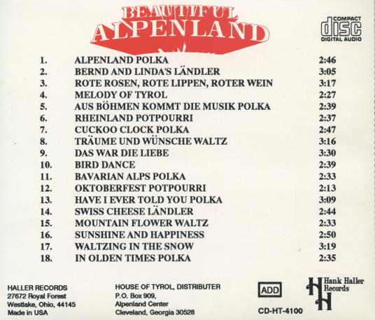 Hank Haller Ensemble: Beautiful Alpenland – NeverDieMedia