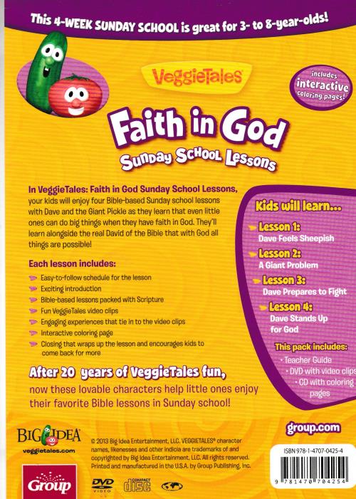 VeggieTales: Faith In God: Sunday School Lessons 2-Disc Set w/ Booklet ...