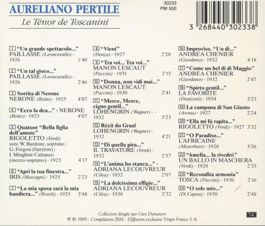 Aureliano Pertile: Le Tenor De Toscani: Recital – NeverDieMedia