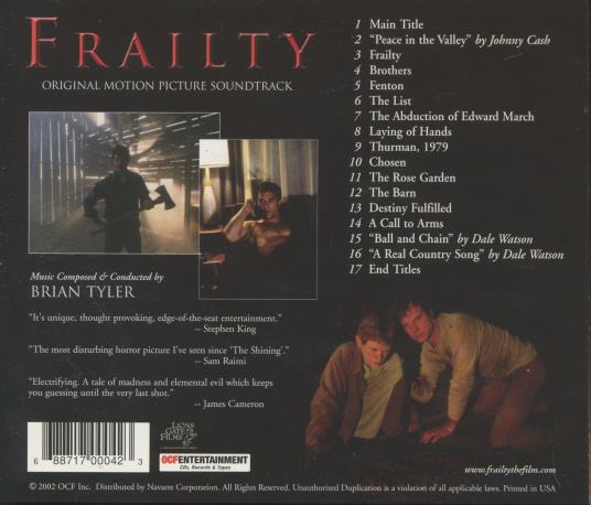 Frailty: Original Motion Picture Soundtrack – NeverDieMedia