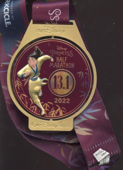 Disney Half Marathon Medal: Mulan 2022 – NeverDieMedia