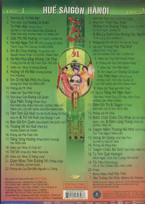 Paris By Night 91: Hue Saigon Hanoi 2-Disc Set – NeverDieMedia