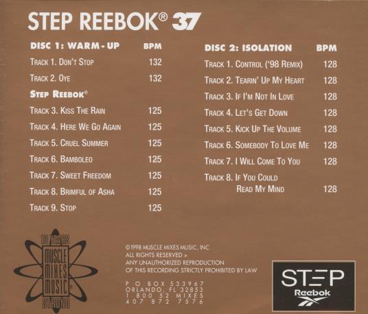 Reebok Step: Muscle Mixes Music 37 2-Disc Set – NeverDieMedia