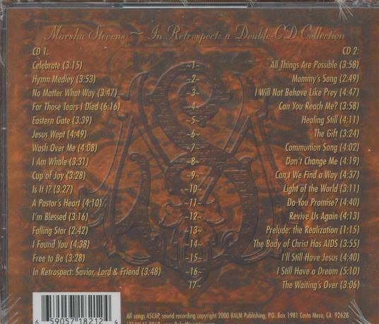 Marsha Stevens: In Retrospect 2-Disc Set – NeverDieMedia