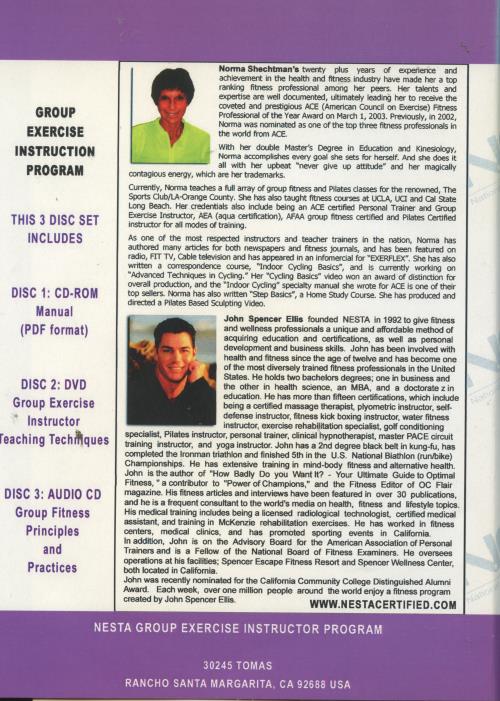 Certified NESTA Group Exercise Training 3-Disc Set – NeverDieMedia