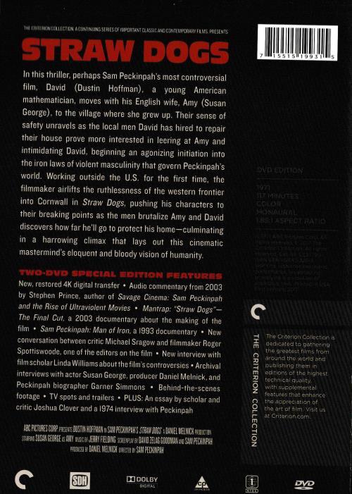 Straw Dogs The Criterion Collection 2-Disc Set w/ Booklet – NeverDieMedia