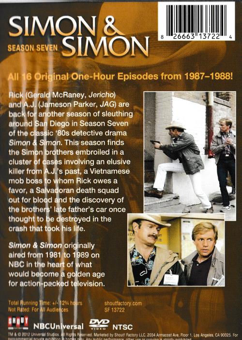 Simon & Simon: Season Seven 4-Disc Set – NeverDieMedia