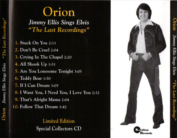 Orion: Jimmy Ellis Sings Elvis: The Last Recordings Limited Special Co ...