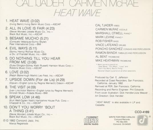 Cal Tjader & Carmen McRae: Heat Wave – NeverDieMedia