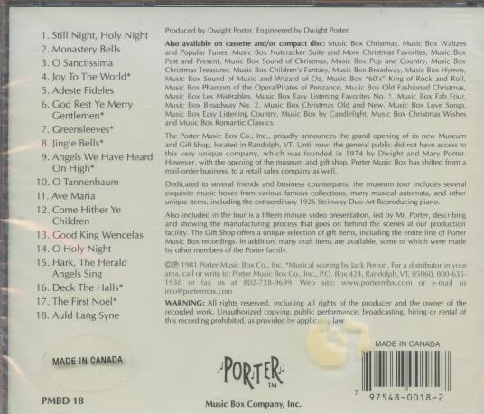 The Porter Twin Disc Music Box: Music Box Christmas – NeverDieMedia