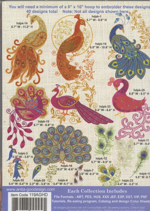 Anita Goodesign: Full Collection: Peacocks – NeverDieMedia