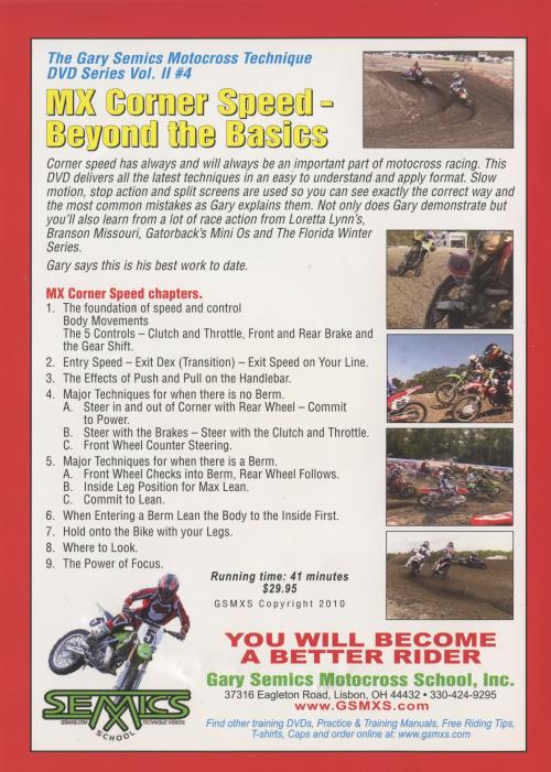 Gary Semics Motocross Techniques: MX Corner Speed: Beyond The Basics V ...