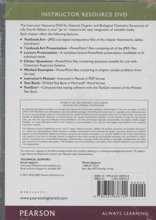 Chemistry: Structures Of Life: Instructor Resource 4th – NeverDieMedia