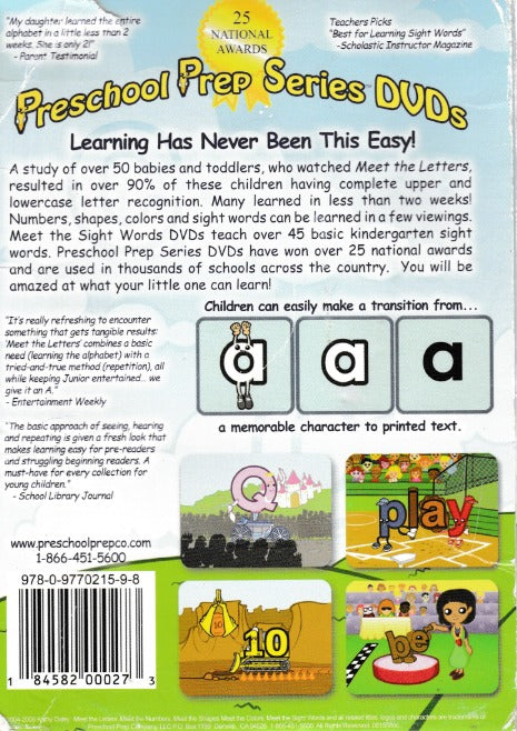Preschool Prep & Sight Words 7-Disc Set – NeverDieMedia