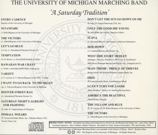 The University Of Michigan Marching Band: A Saturday Tradition ...