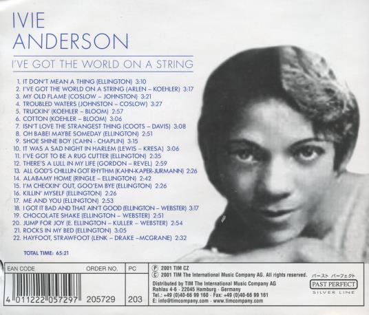 Ivie Anderson: I've Got The World On A String w/ Missing Spine ...
