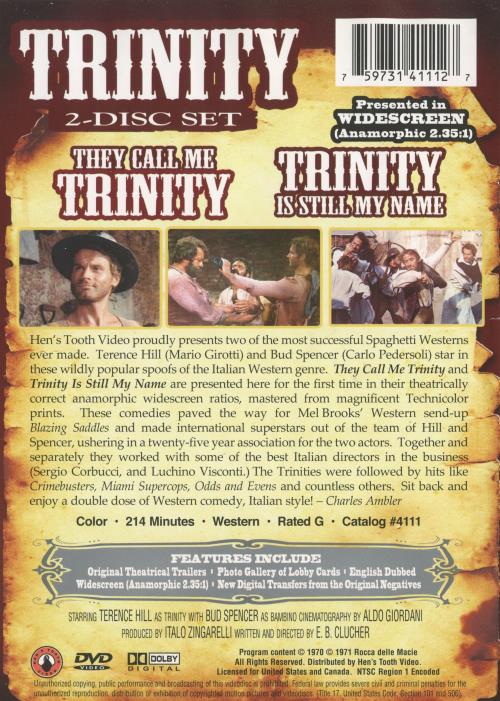 They Call Me Trinity / Trinity Is Still My Name Remastered 2-Disc Set ...